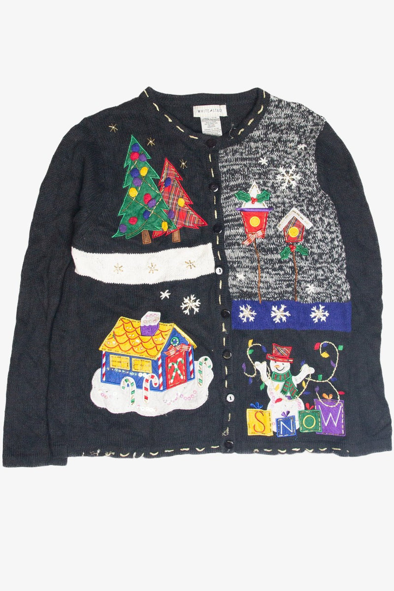 Vintage Black Ugly Christmas Cardigan 63313 – Ragstock