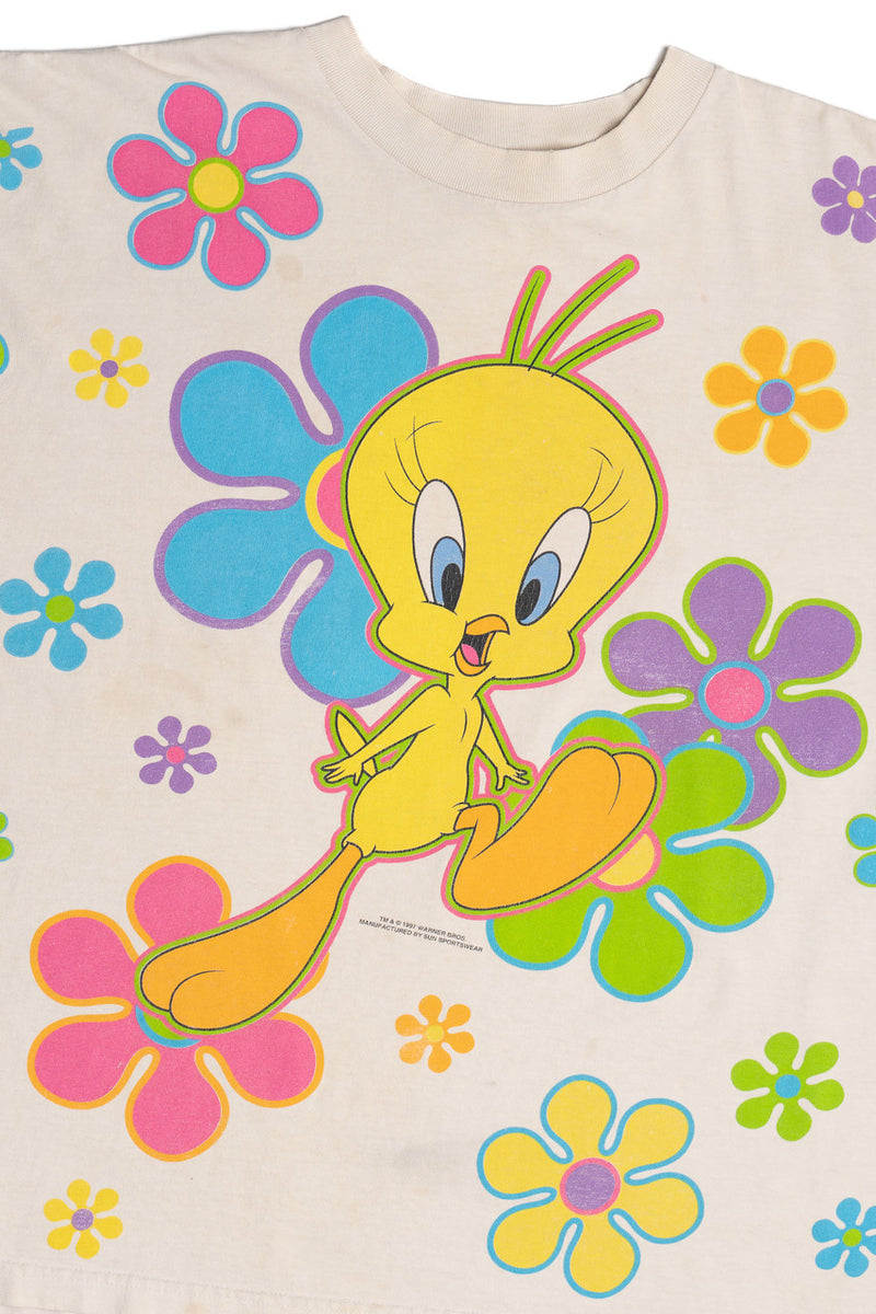 Vintage 1997 Tweety Bird Flower Power Looney Tunes T-Shirt – Ragstock