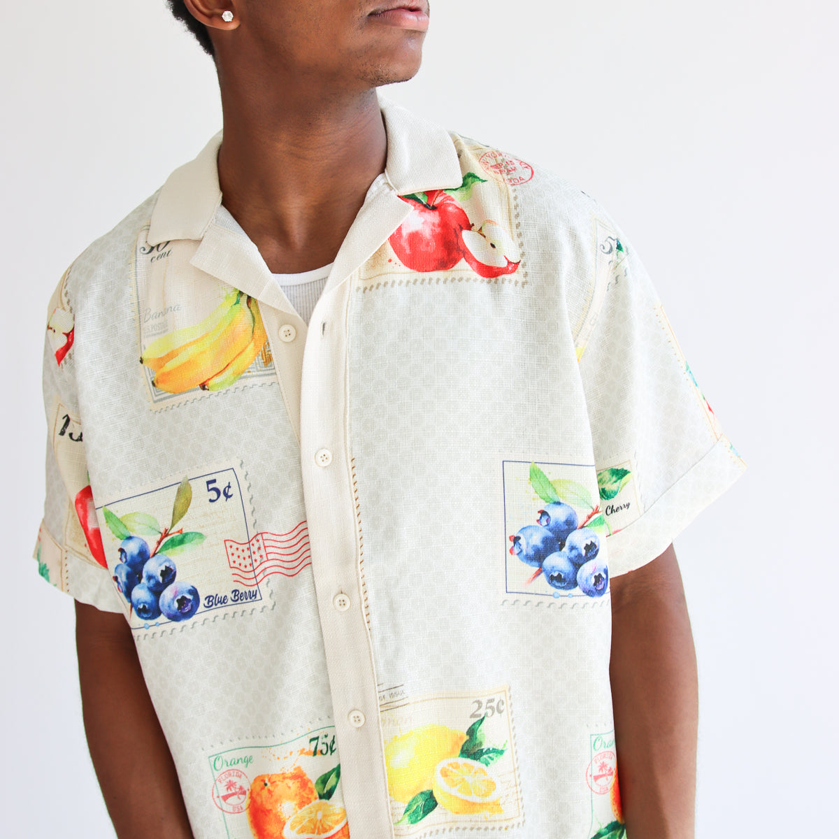 Fruit Stamps Button Up Shirt – Ragstock