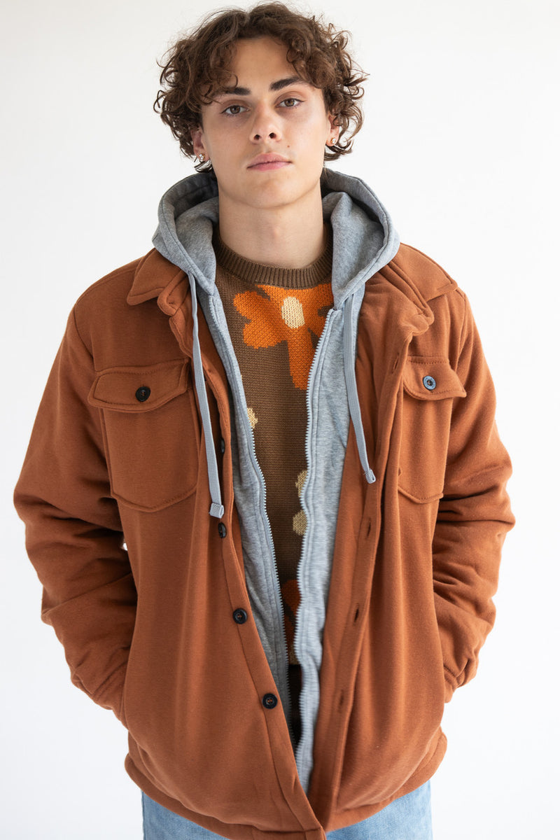 Double Layer Quilted Lining Hoodie Jacket – Ragstock