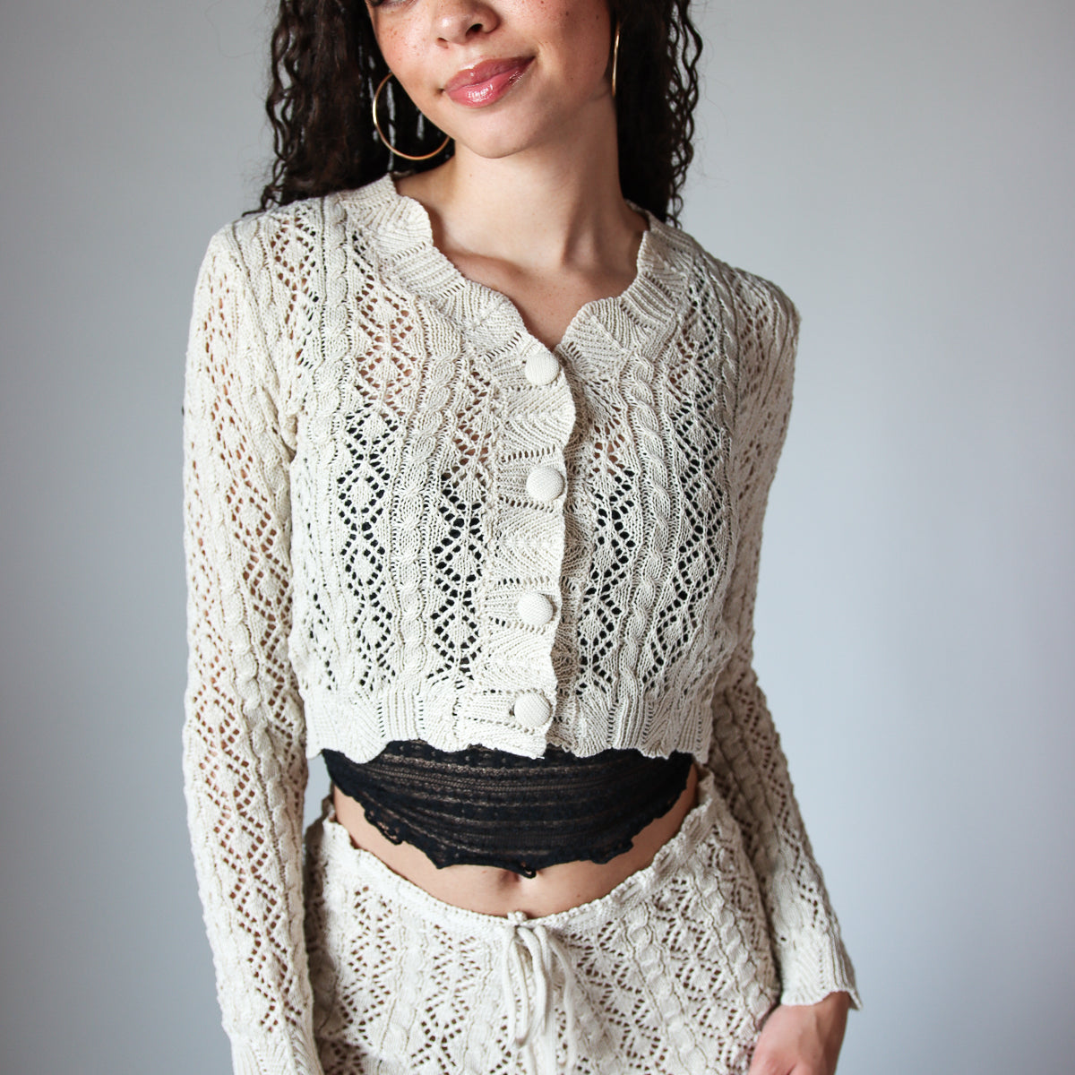 Diamond Knit Cardigan – Ragstock