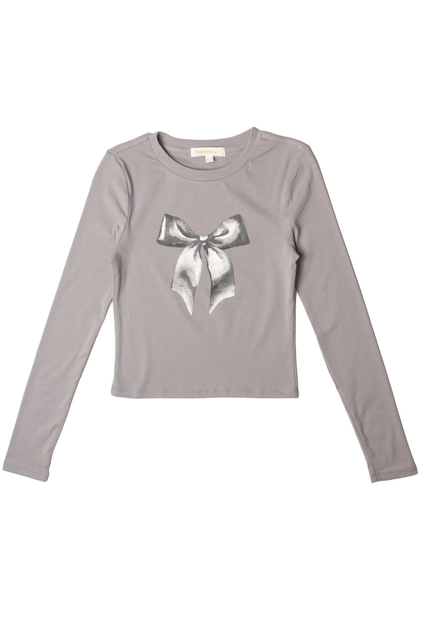 Grayscale Bow Long Sleeve Top – Ragstock