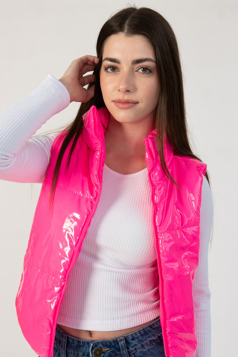 Bright Pink Puffer Vest – Ragstock