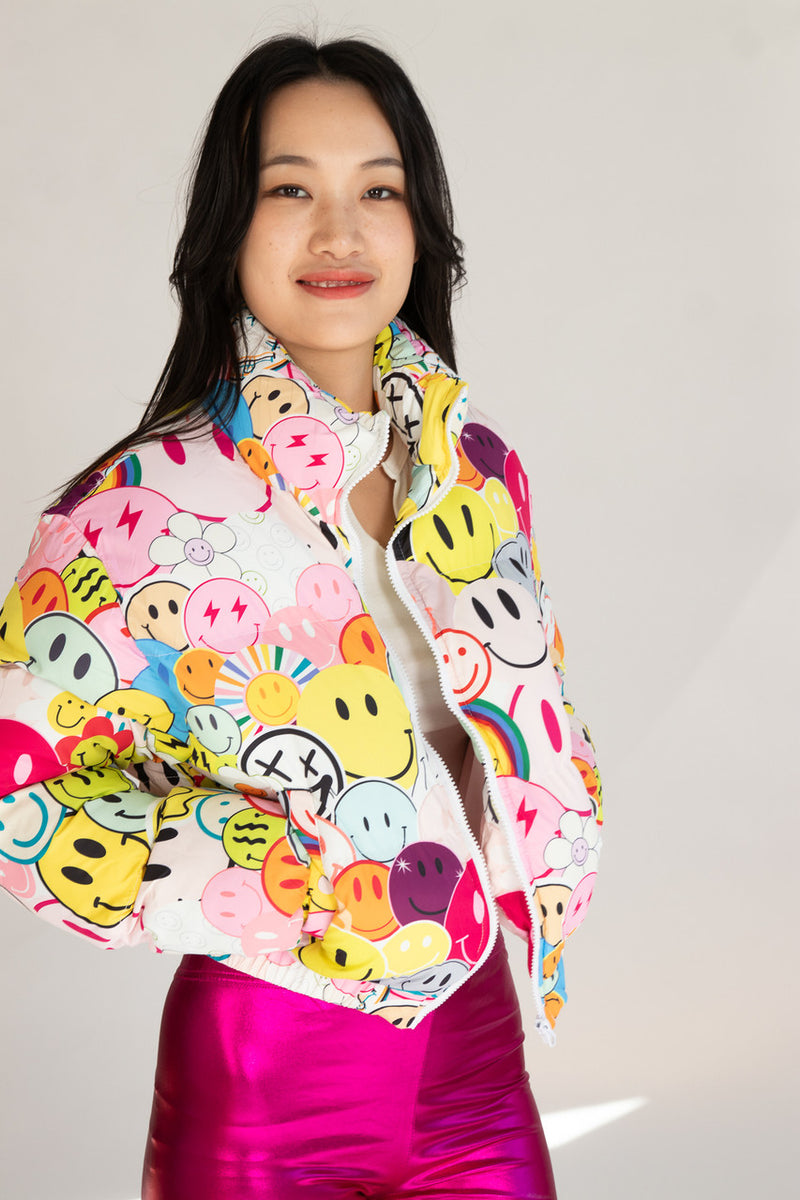 Smiley Face Puffer Jacket – Ragstock