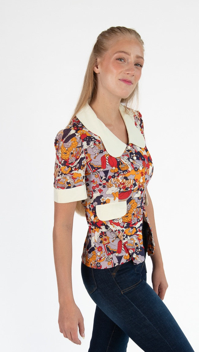 Vintage Knits'N Bits Picnic Button Up Top – Ragstock
