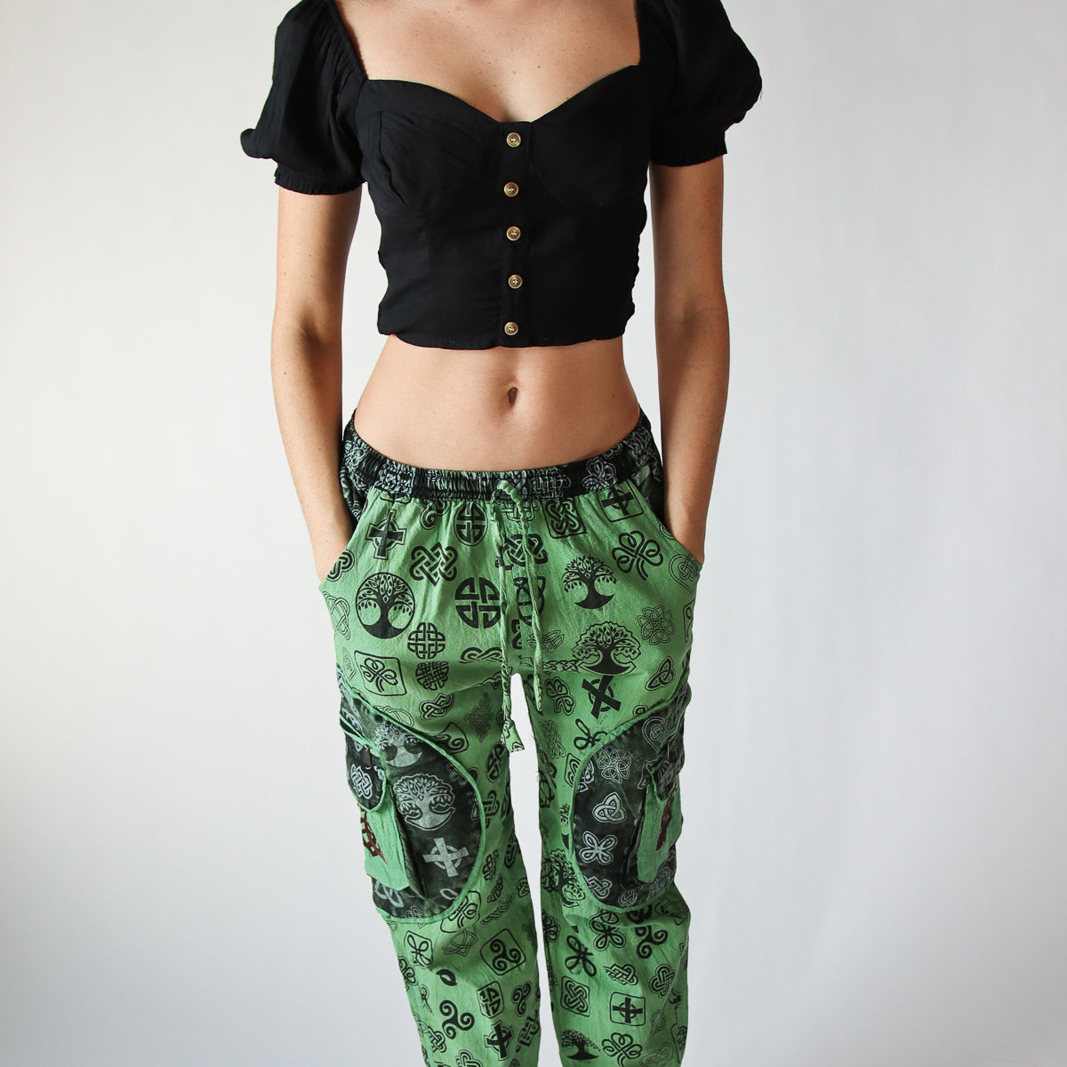 Celtic Symbols Patchwork Cargo Pants – Ragstock