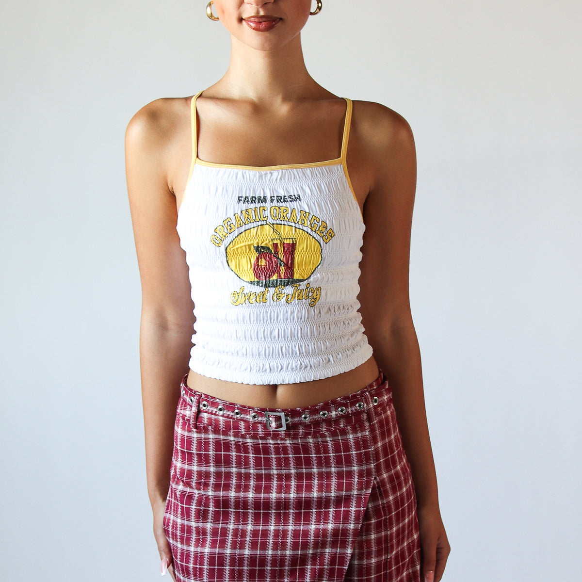 Organic Oranges Shirred Tank Top – Ragstock