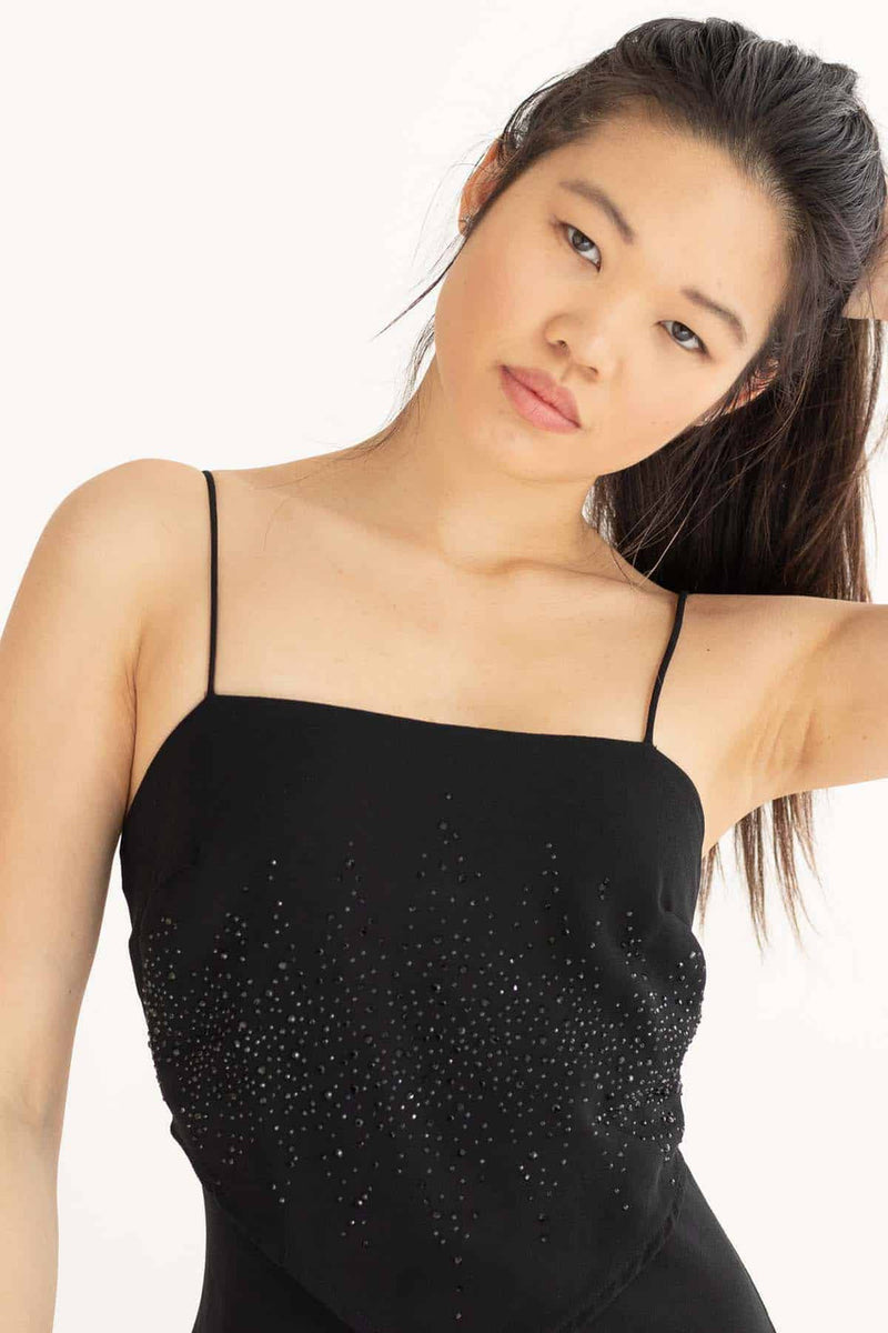 Black Rhinestone Triangle Prom Dress – Ragstock
