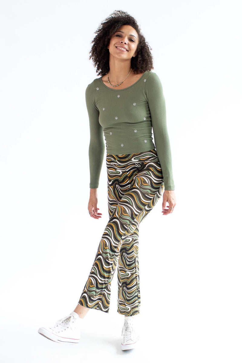 Olive Night Marble Flares – Ragstock