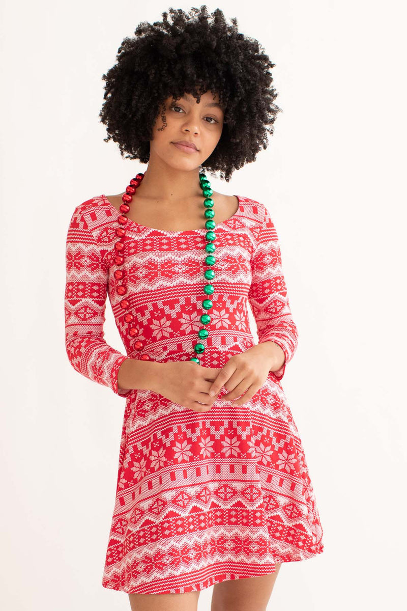 Red Fair Isle Dress – Ragstock