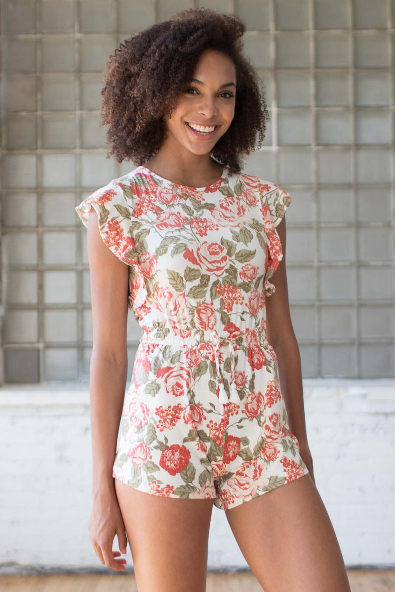 Soft Pink Floral Ruffle Romper – Ragstock