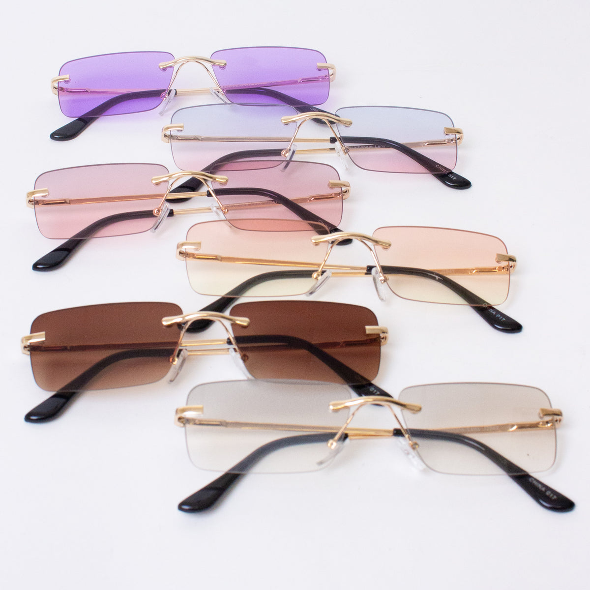 Rimless Rounded Rectangle Sunglasses – Ragstock