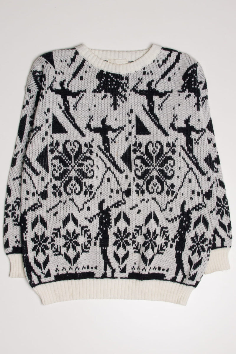 Snowflake Skiing 80s Sweater 3789 – Ragstock