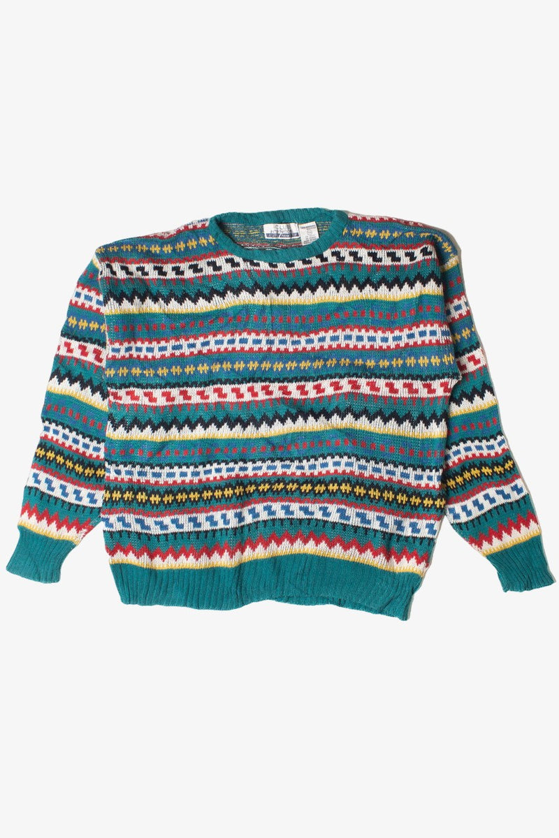 Vintage Geometric Pattern Club International 80s Sweater – Ragstock