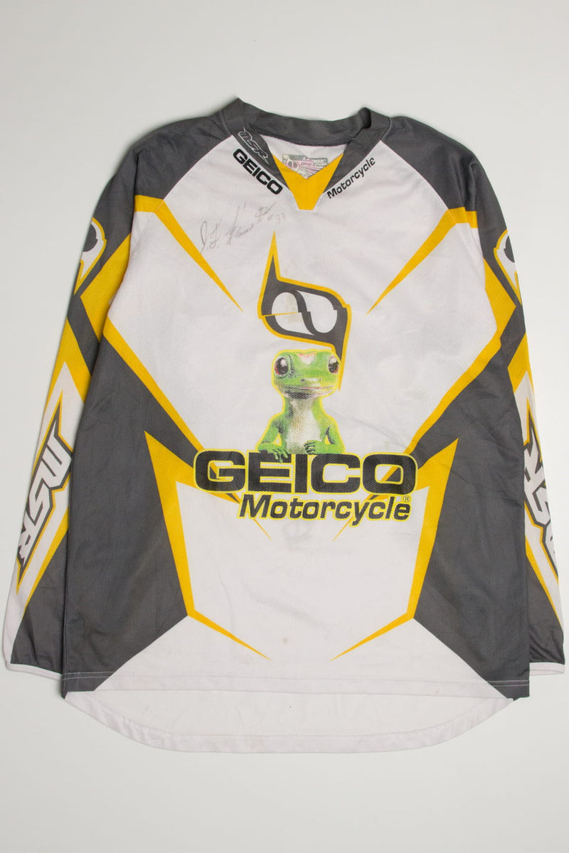 Stained #33 Bennett Geico Motorcycle Jersey – Ragstock