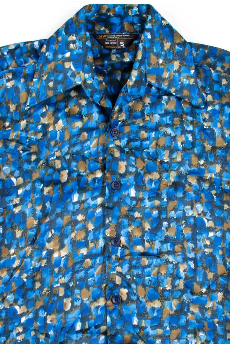 Blue Pattern Vintage Button Up Shirt – Ragstock