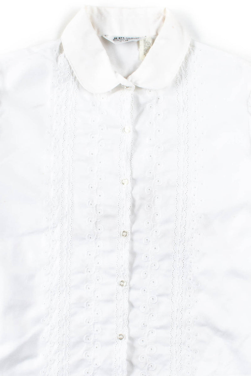 White Lace Button Up Shirt – Ragstock