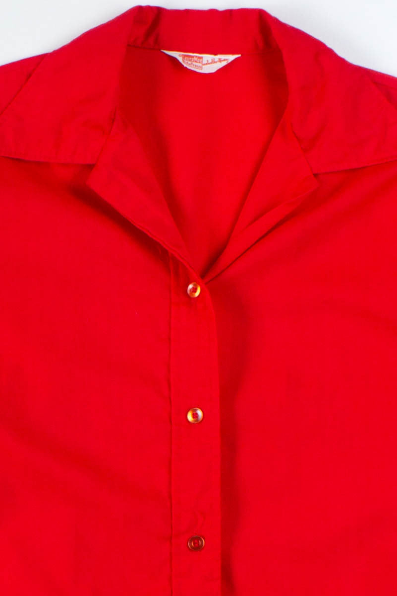 Red Hip Pocket Button Up Shirt – Ragstock
