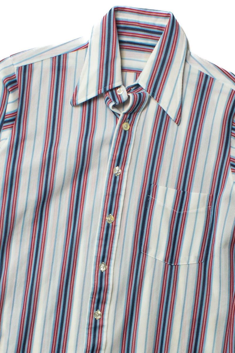 Vintage Red White & Blue Striped Button Up Shirt (1970s) – Ragstock