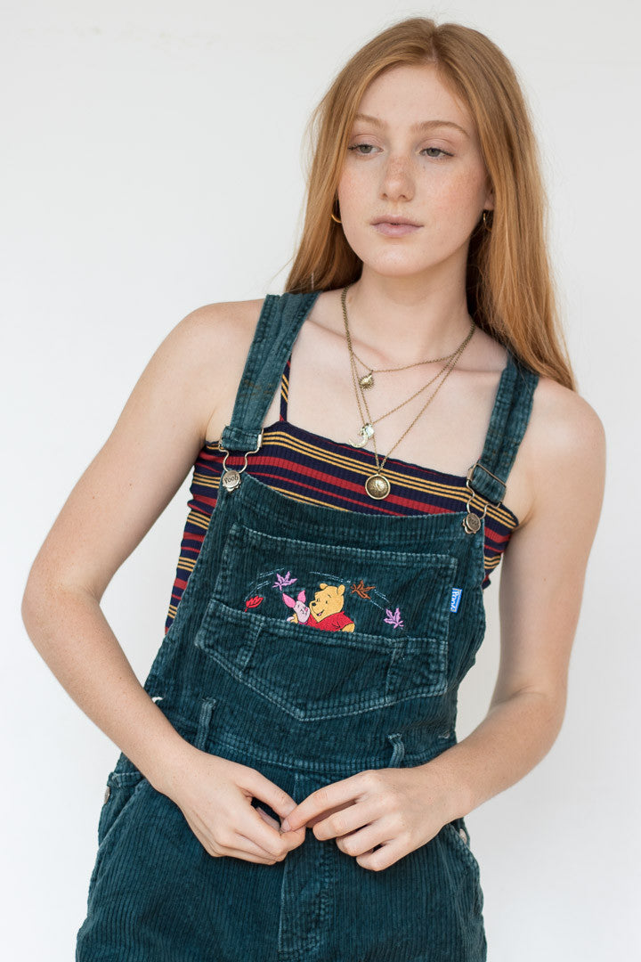 Teal Winnie the Pooh Vintage Corduroy Overalls – Ragstock
