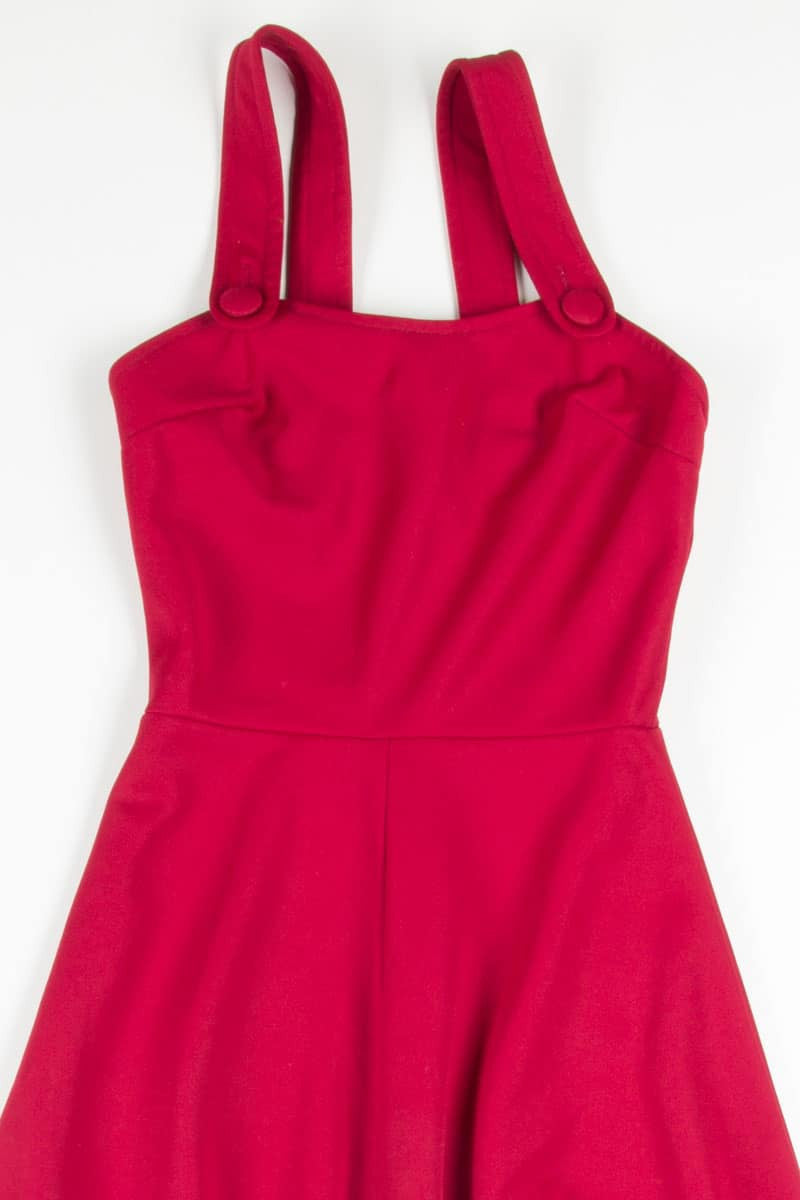 Red Button Top Ruffle Dress – Ragstock