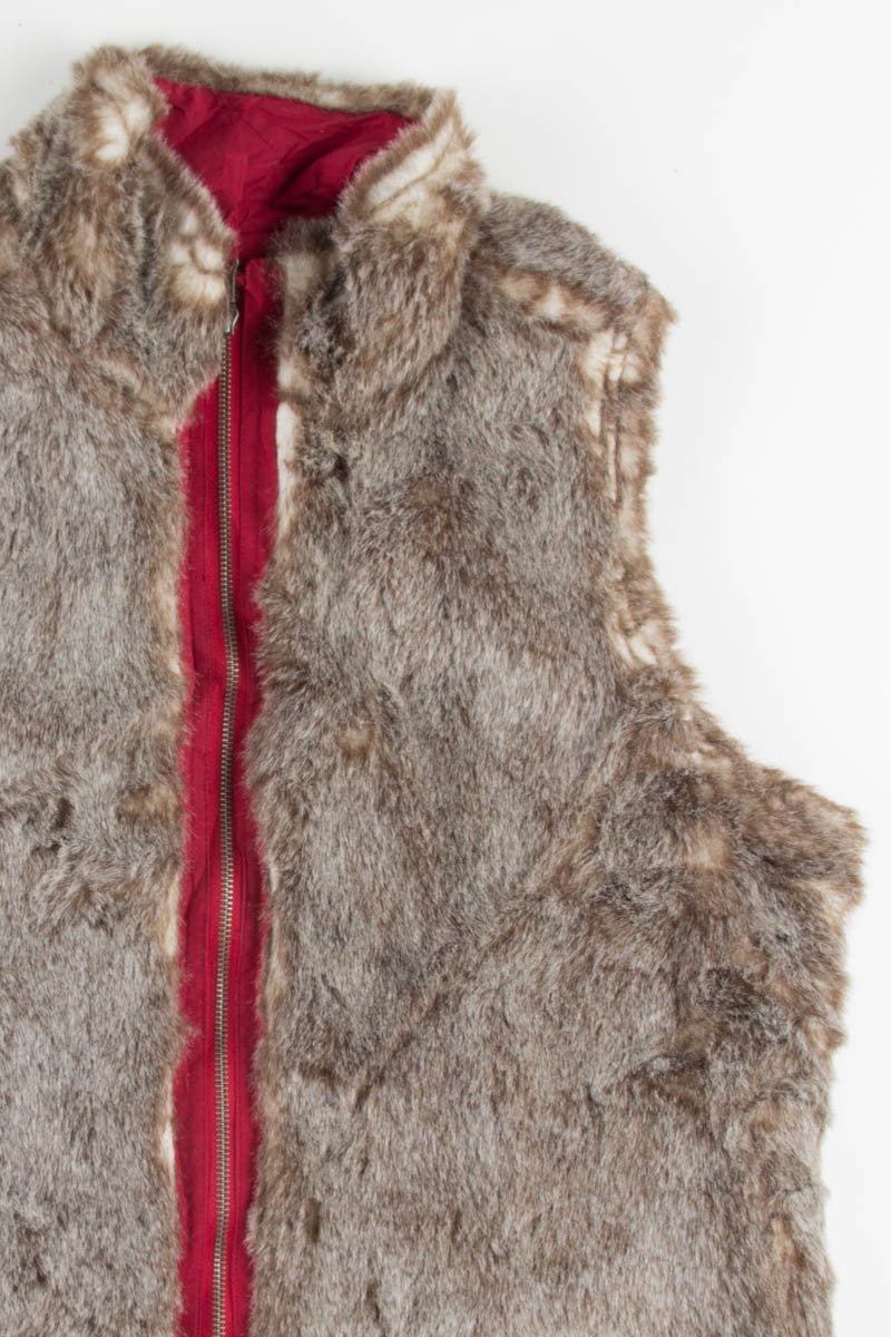 Reversible Red Fur Vest – Ragstock