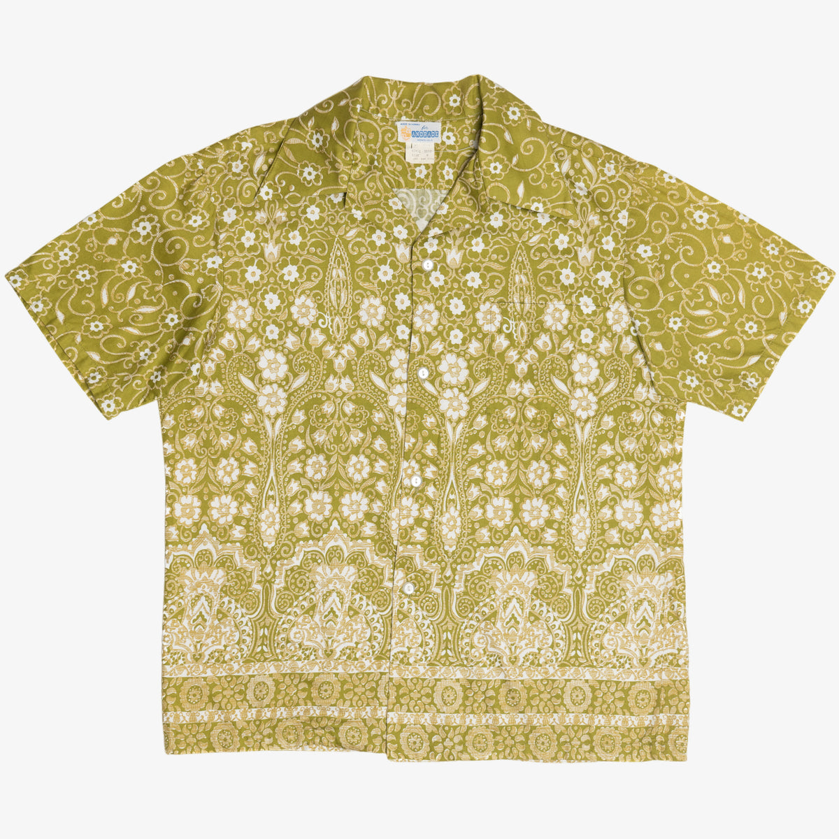 Rare Vintage Hawaiian Shirt Made In Hawaii Andrade Honolulu 50s/60s ...