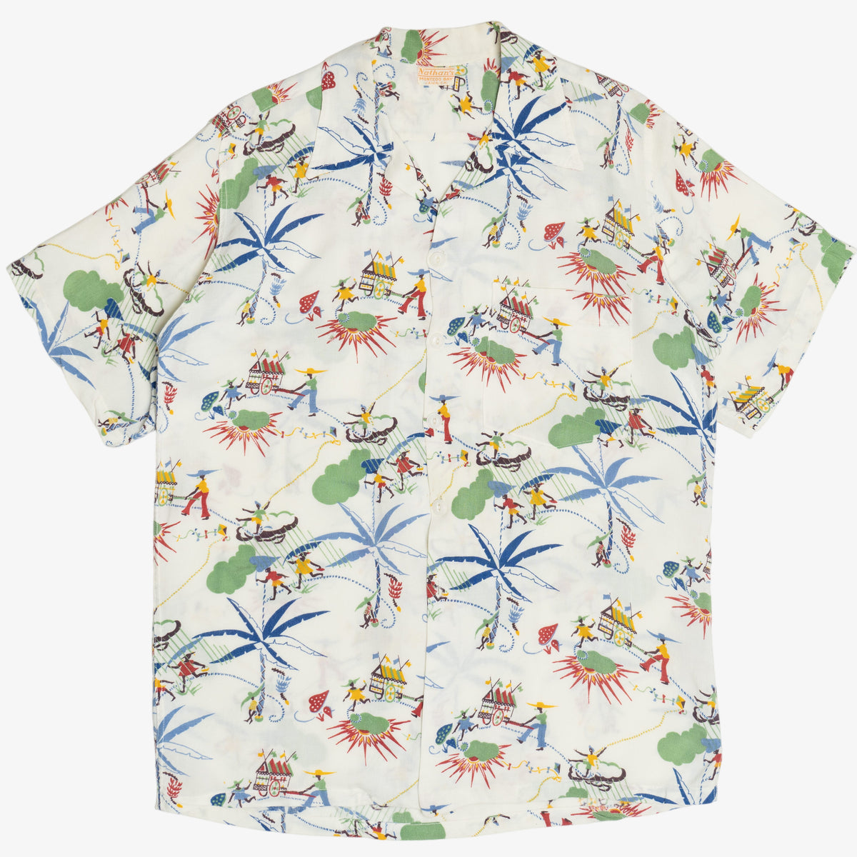 Rare Vintage Hawaiian Shirt Nathan's Montego Bay Jamaica 40/50s – Ragstock