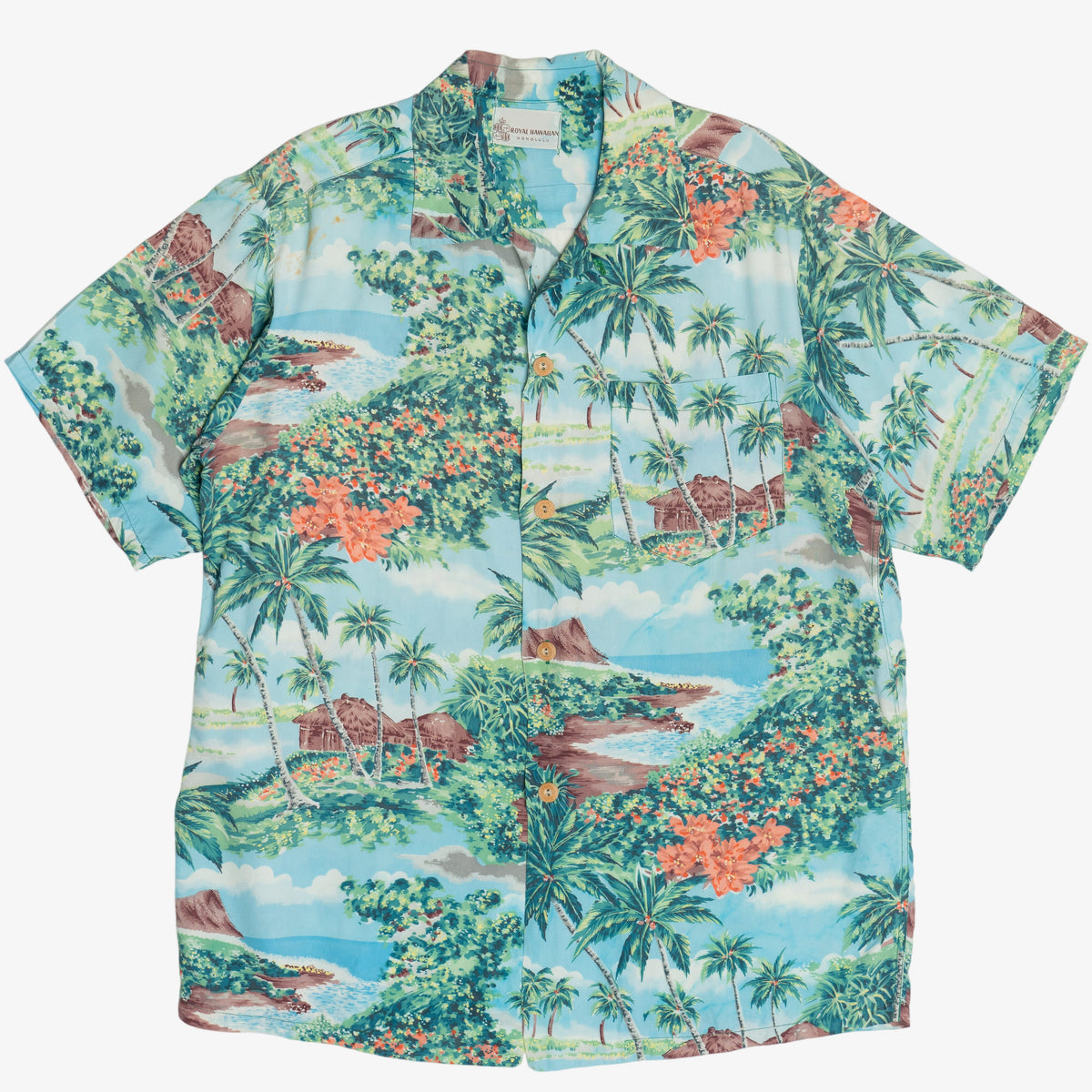Rare Vintage Hawaiian Shirt With Loop Collar Royal Hawaiian Honolulu 4 ...