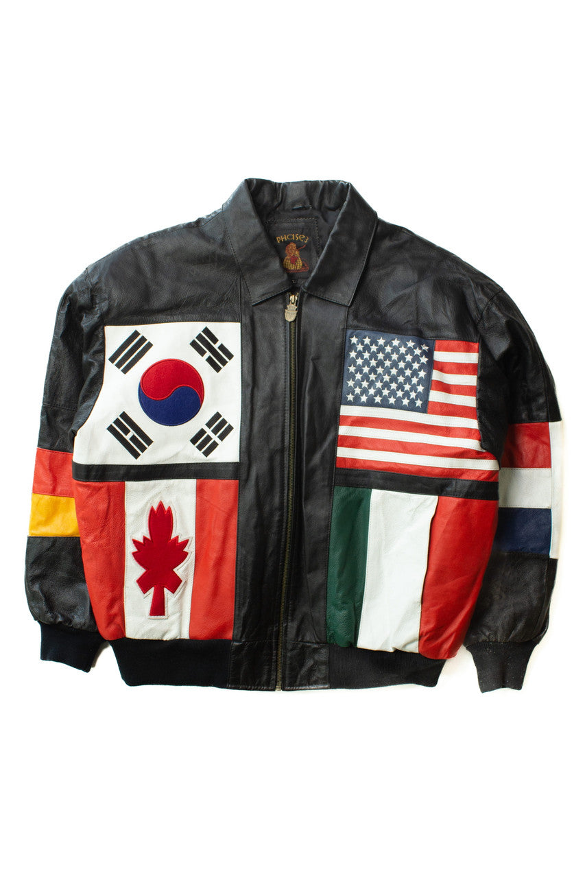 Vintage National Flags Leather Jacket (1990s) – Ragstock
