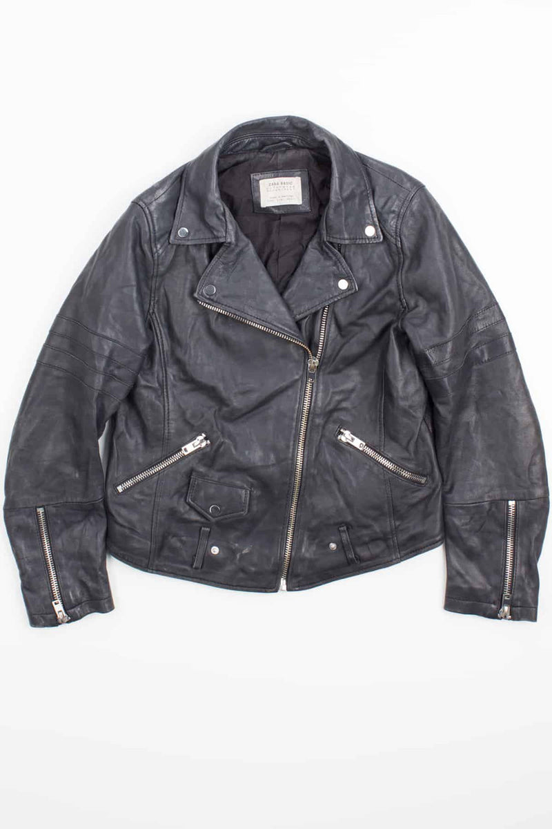ZARA Leather Motorcycle Jacket 163 – Ragstock