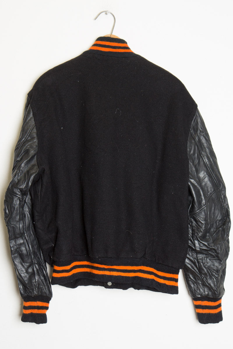 Black and Orange Letterman Jacket – Ragstock