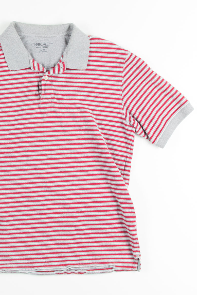Red Retro Striped Polo Shirt – Ragstock