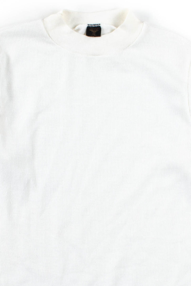 Vintage White Ribbed T-Shirt (Single Stitch) – Ragstock