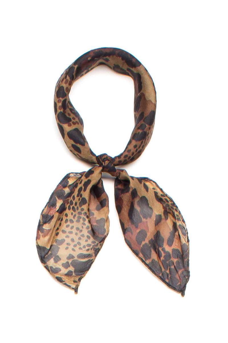 Sheer Vintage Dark Leopard Print Neck Scarf – Ragstock