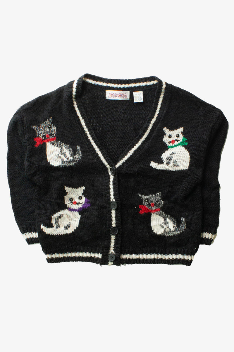 Vintage Side By Side Cat Cardigan (1990s) – Ragstock