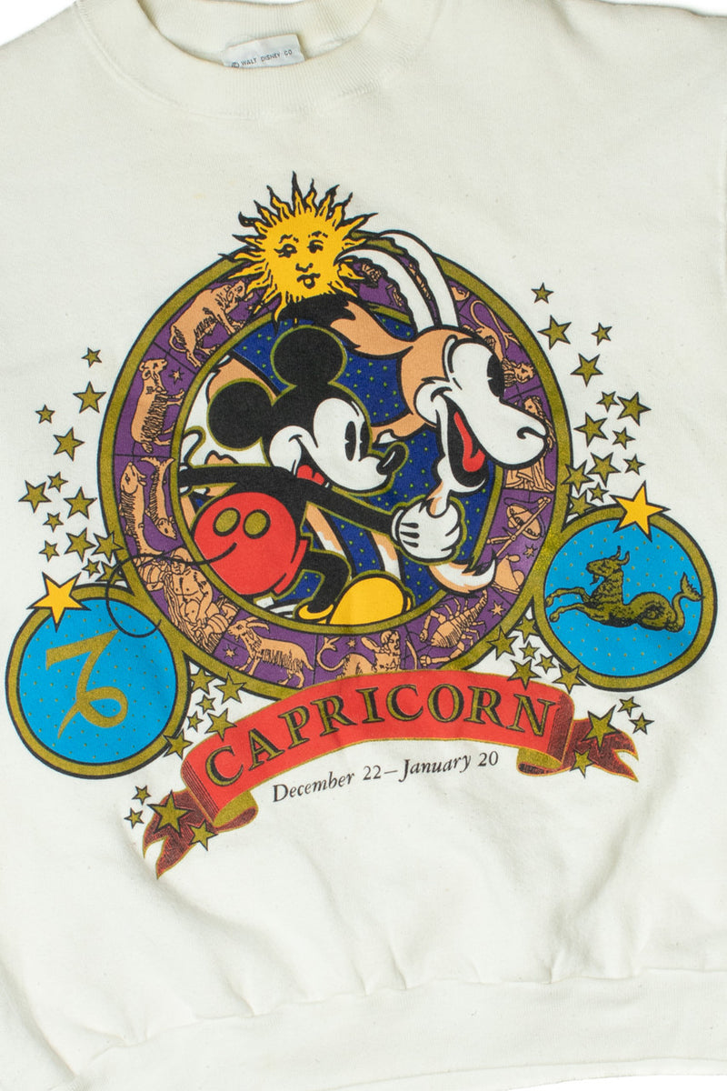 Vintage Mickey Mouse "Capricorn" Zodiac Sign Astrology Sweatshirt ...