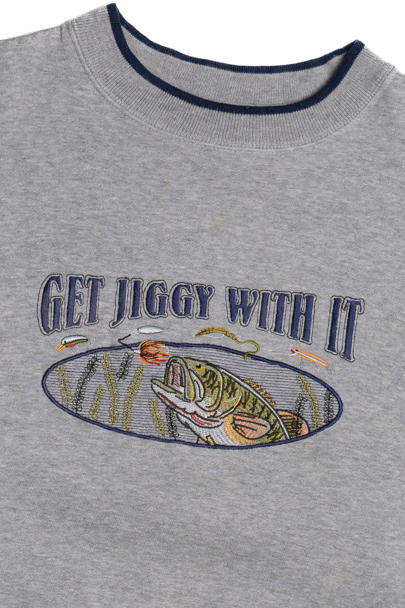 Vintage "Get Jiggy With It" Fishing Sweatshirt – Ragstock