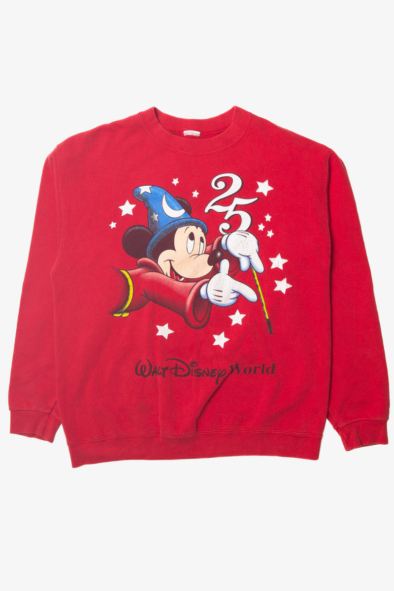 Vintage Walt Disney World 25th Anniversary Magic Mickey Front/Back Swe ...