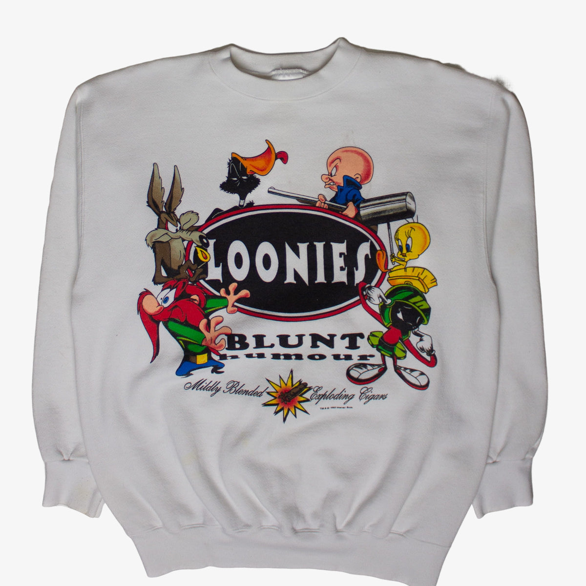 White "Loonies" Looney Tunes Sweatshirt (1990s) – Ragstock