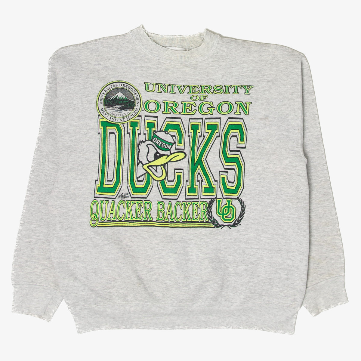 Vintage University Of Oregon Ducks Quarter Backer Sweatshirt (1990s ...