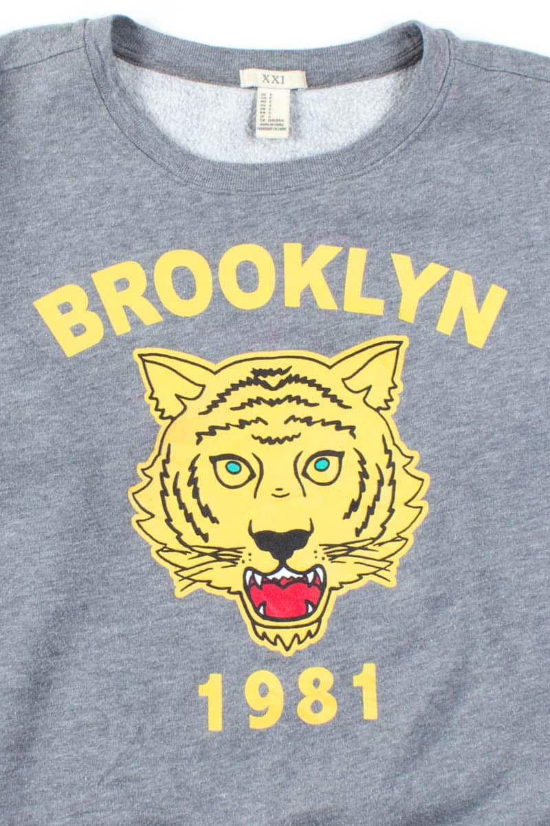 Retro Brooklyn Tiger Screenprint Sweatshirt – Ragstock