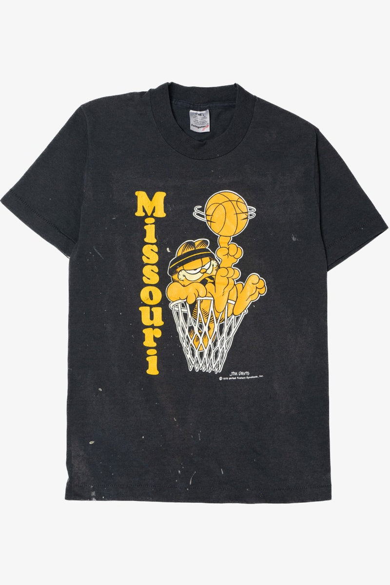 Vintage Distressed Garfield Missouri Basketball Single Stitch T-Shirt ...