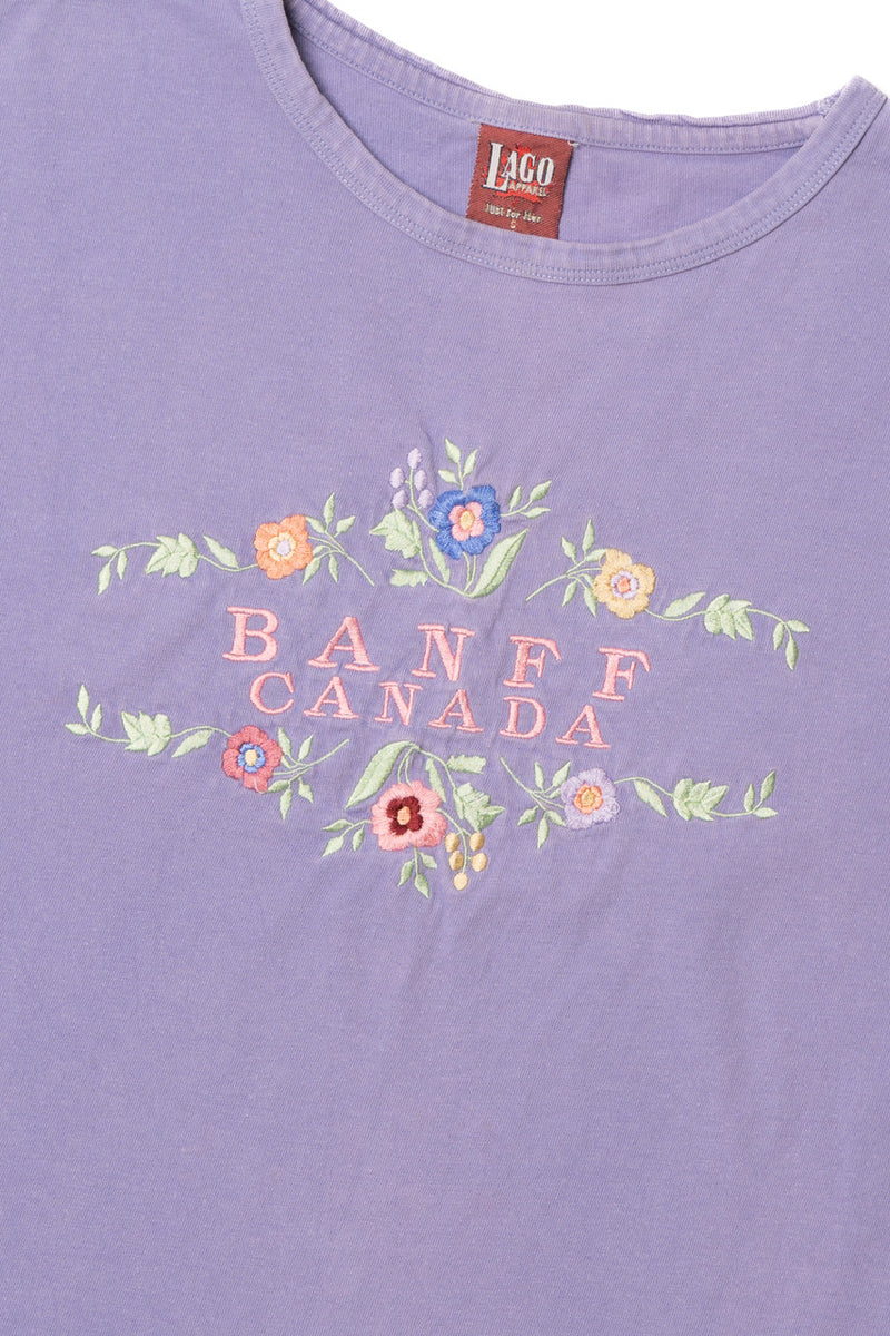 Vintage "Banff Canada" Floral Embroidered T-Shirt – Ragstock