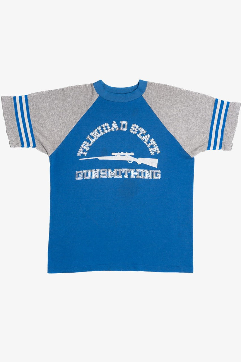 Vintage "Trinidad State Gunsmithing" Rifle Raglan T-Shirt (1980s ...