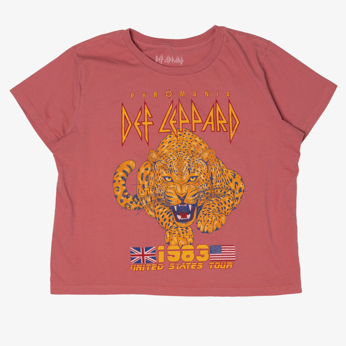 Pink Def Leppard Pyromania Crop Top T-Shirt (2020s) – Ragstock