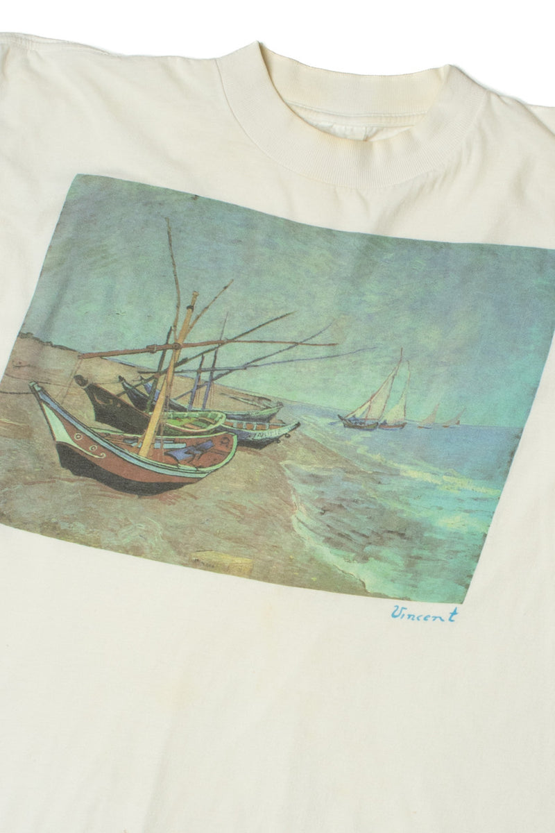Vintage Vincent Van Gogh Fishing Boats Art Print T-Shirt – Ragstock