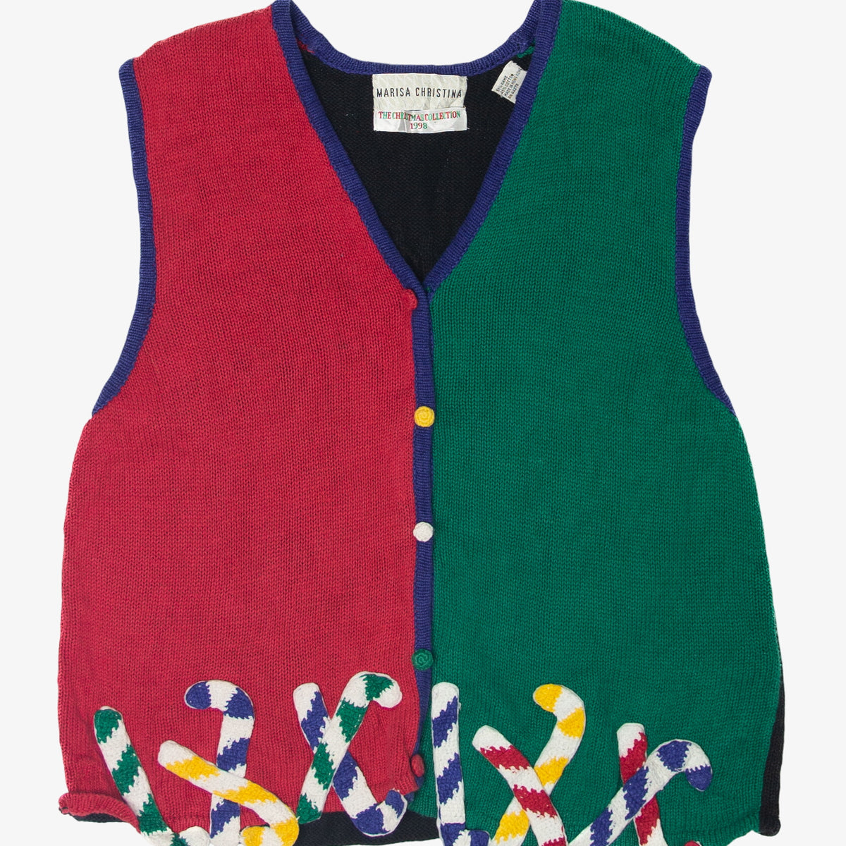 Vintage Color Block Ugly Christmas Vest (1990s) – Ragstock