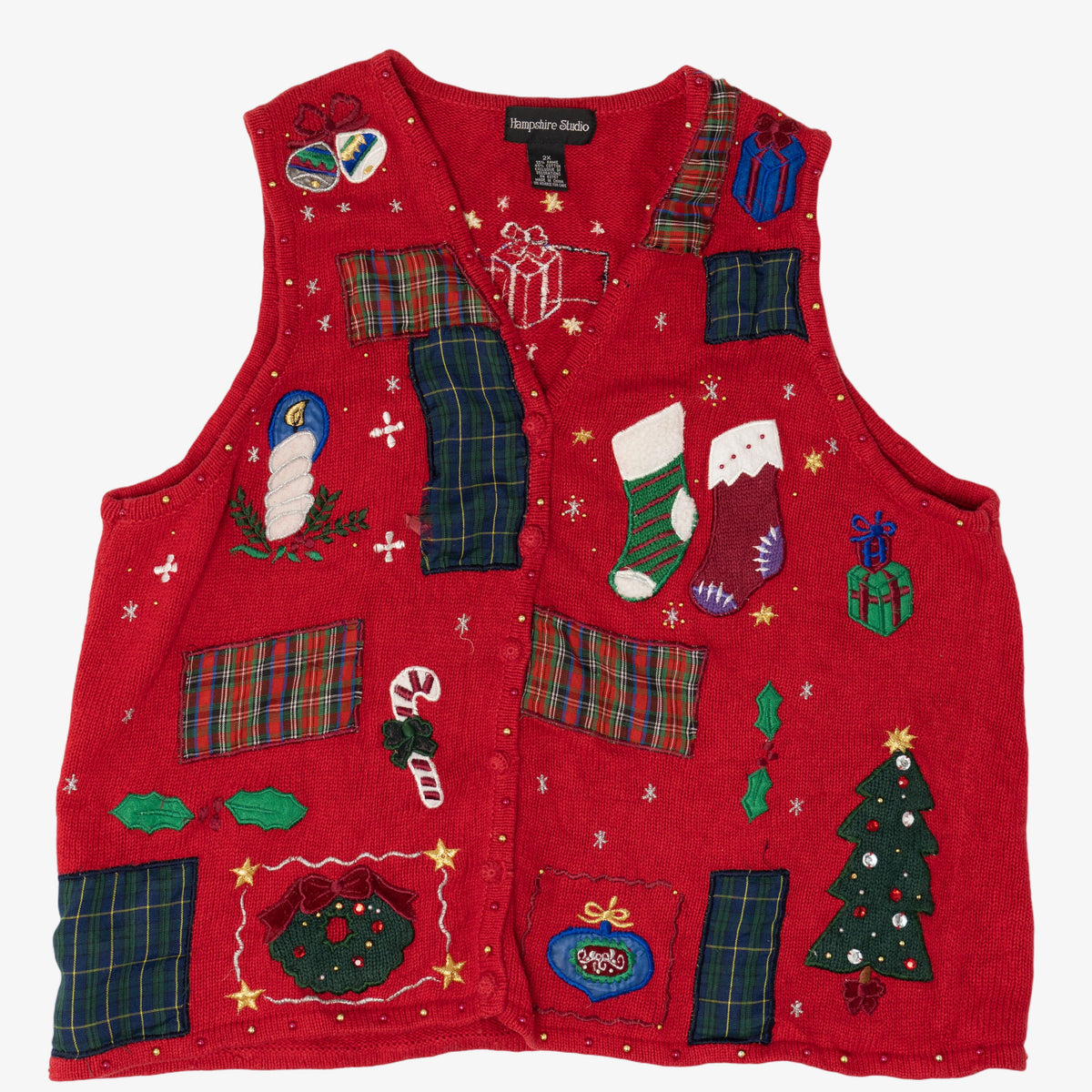 Vintage Hampshire Studio Ugly Christmas Vest (1990s) – Ragstock