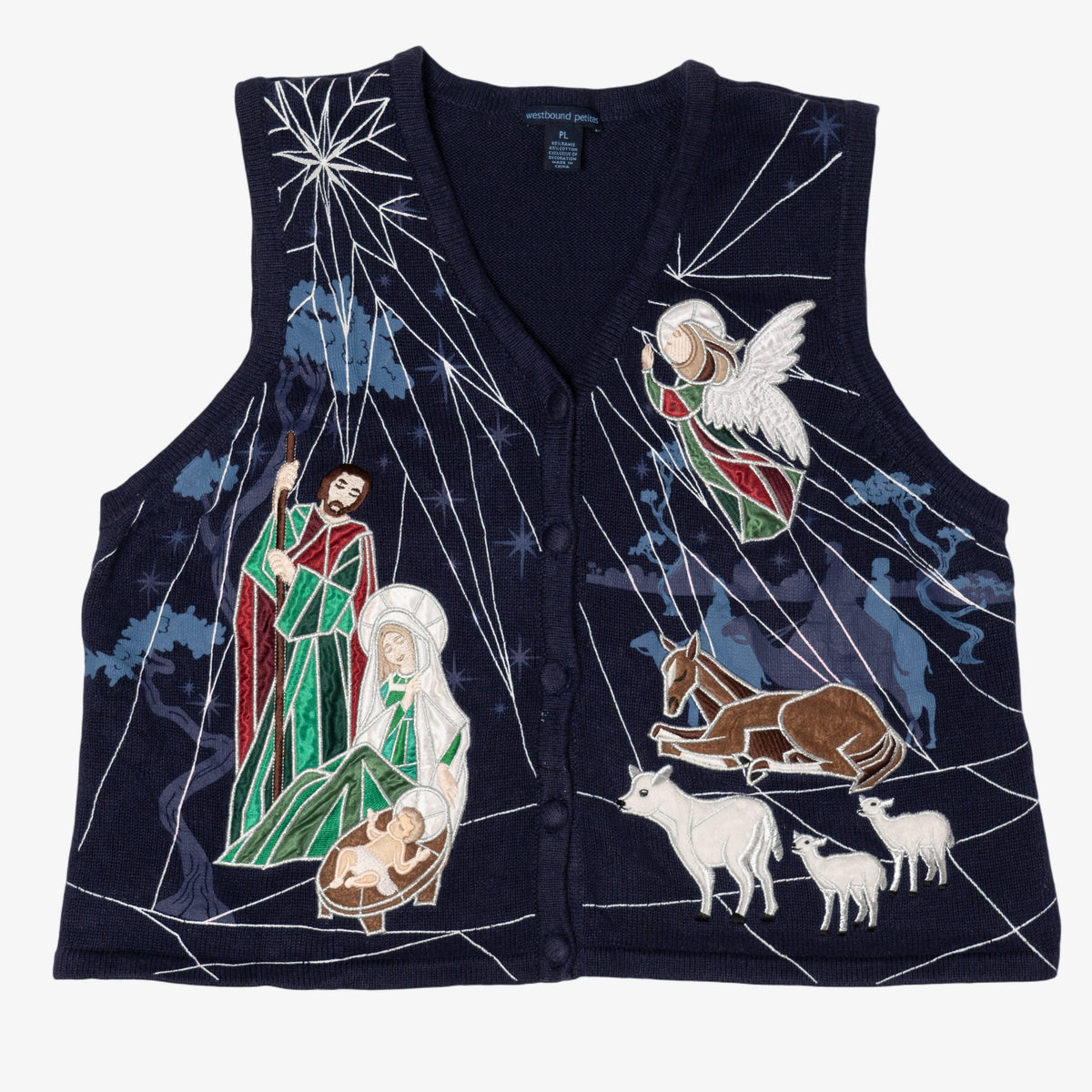 Vintage Westbound Nativity Scene Ugly Christmas Vest (1990s) – Ragstock